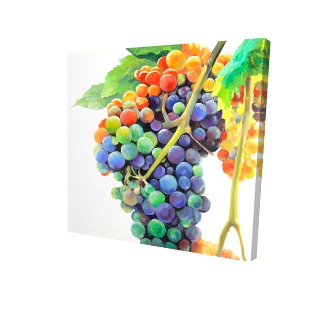 16 x 16 in. Colorful Bunch of Grapes-Print on Canvas - Walmart.com