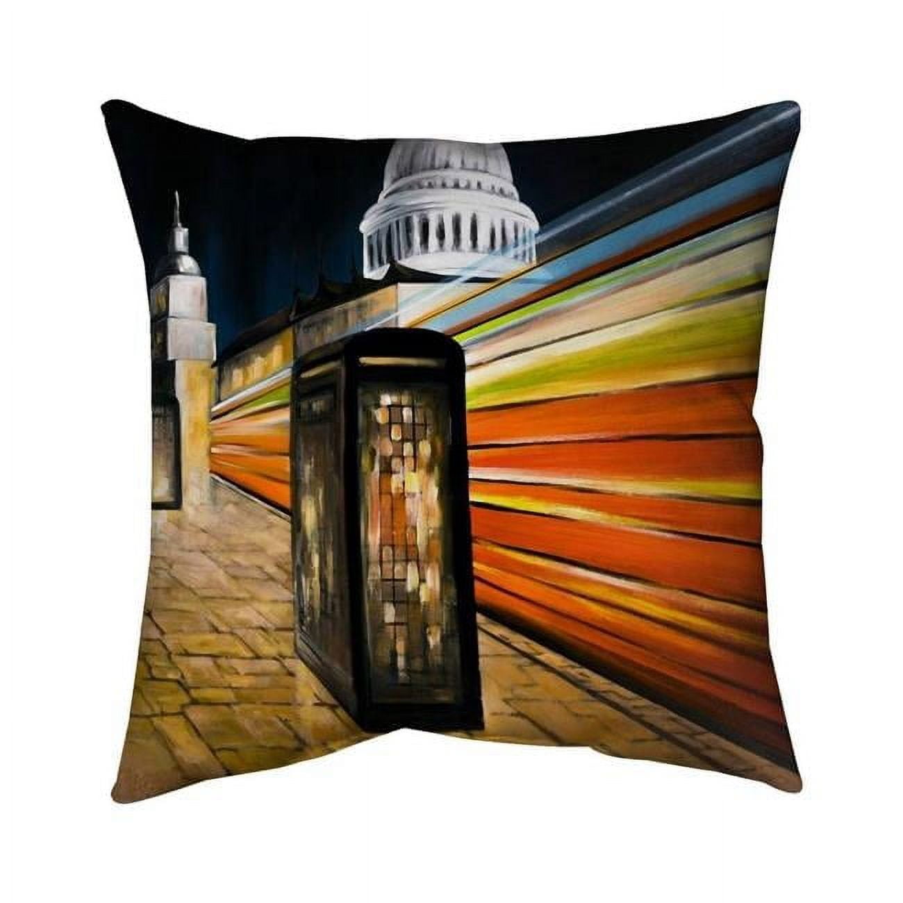 16 x 16 in. Fast London Bus-Double Sided Print Outdoor Pillow Cover ...