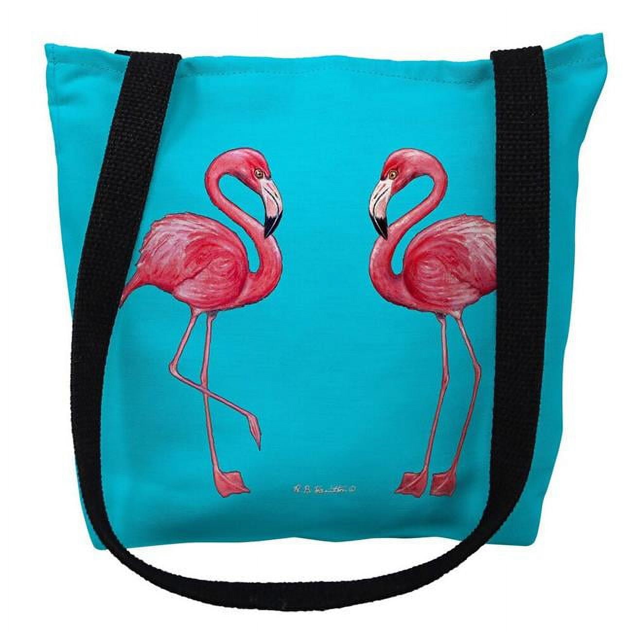 16 x 16 in. Flamingos on Turquoise Tote Bag - Medium - Walmart.com