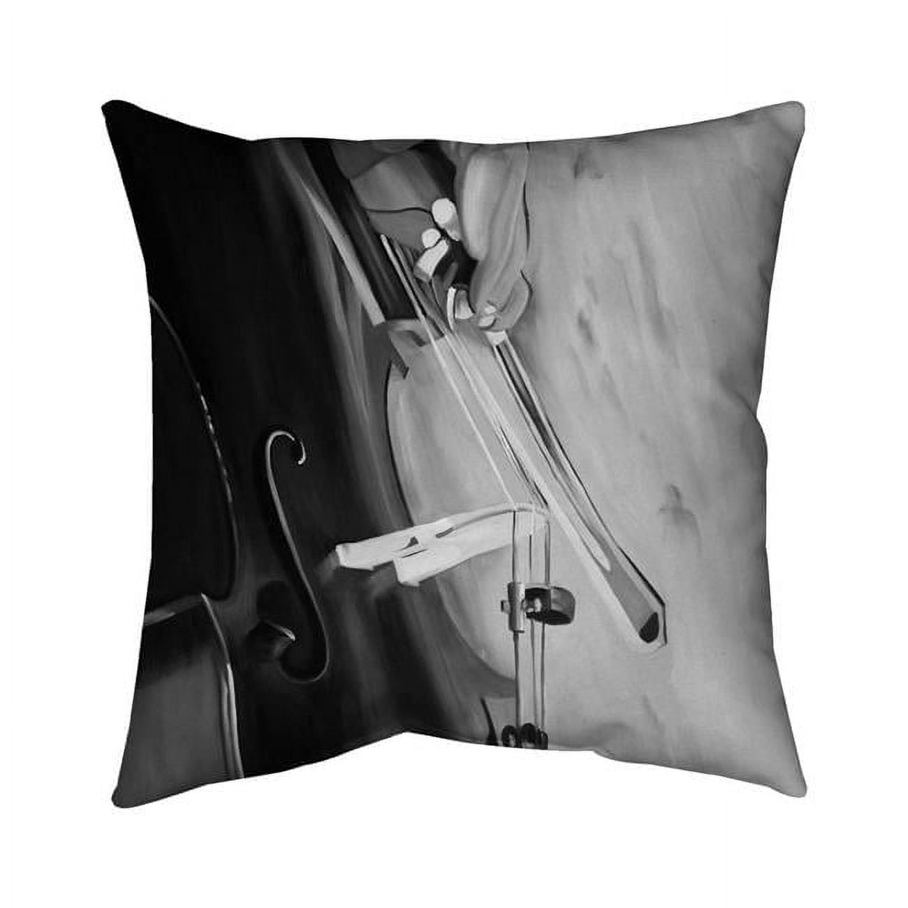 16 x 16 in. Musicien with Cello Mono Colors-Double Sided Print Indoor ...