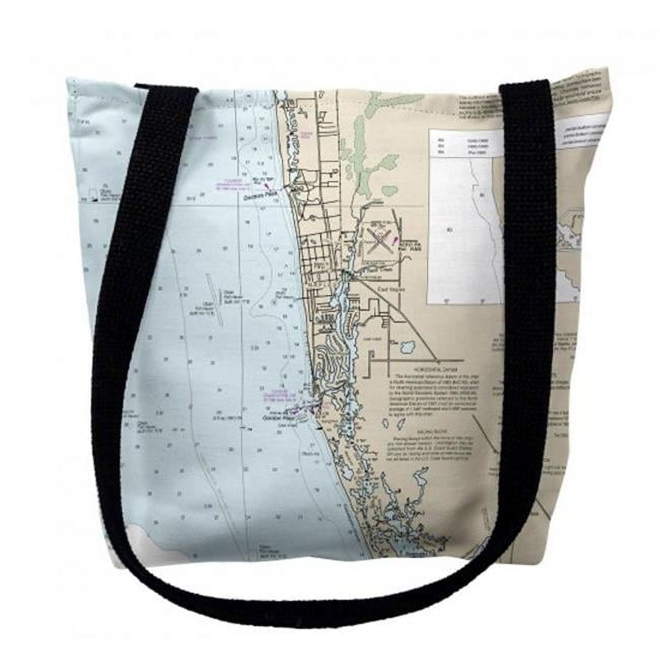 16 x 16 in. Naples Bay Florida Nautical Map Tote Bag - Medium - Walmart.com