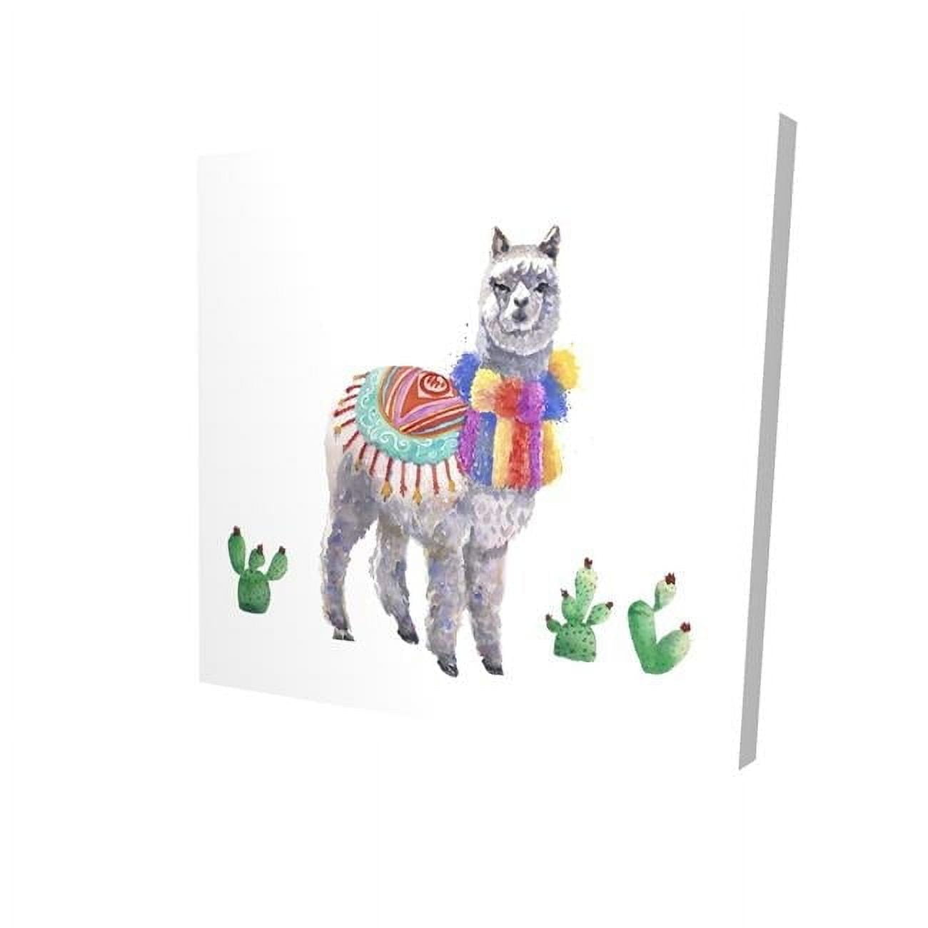 16 x 16 in. Traditional Peruvian Lama-Print on Canvas - Walmart.com