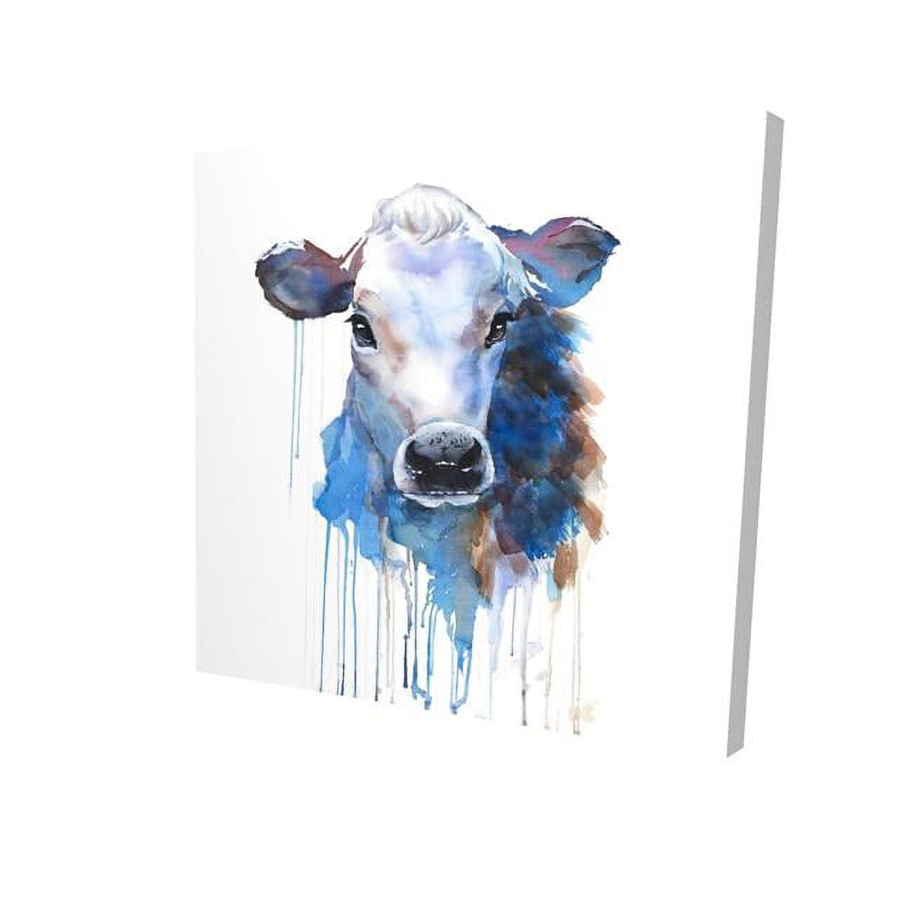 16 x 16 in. Watercolor Jersey Cow-Print on Canvas - Walmart.com