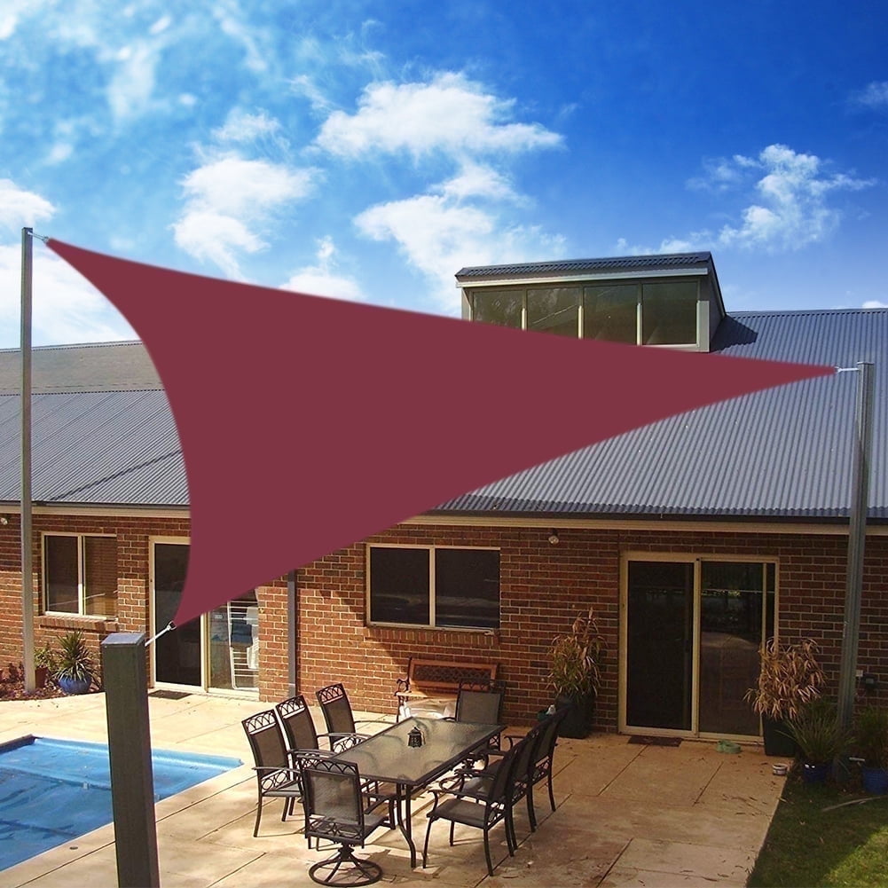 16' x 16' x 16' Triangle Waterproof Sun Shade Sail Outdoor Canopy Cover ...