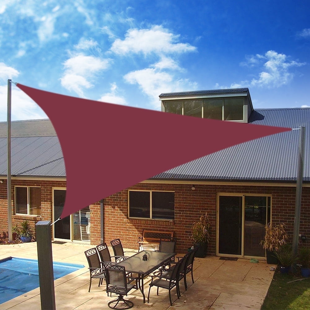 16' x 16' x 16' Triangle Waterproof Sun Shade Sail Outdoor Canopy Cover ...