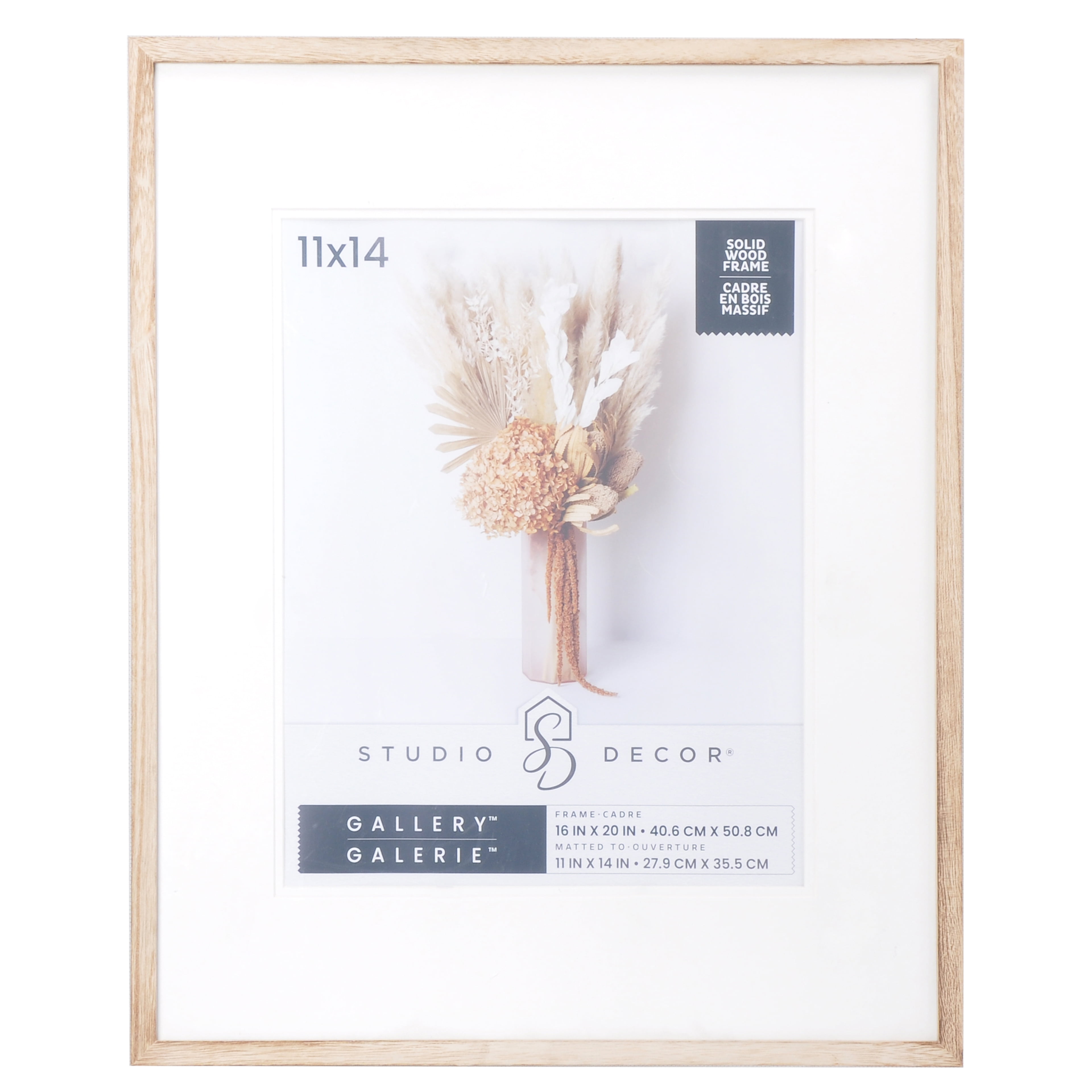 16" x 20" Gallery Natural Wood Picture Frame with Mat by Studio Décor ...