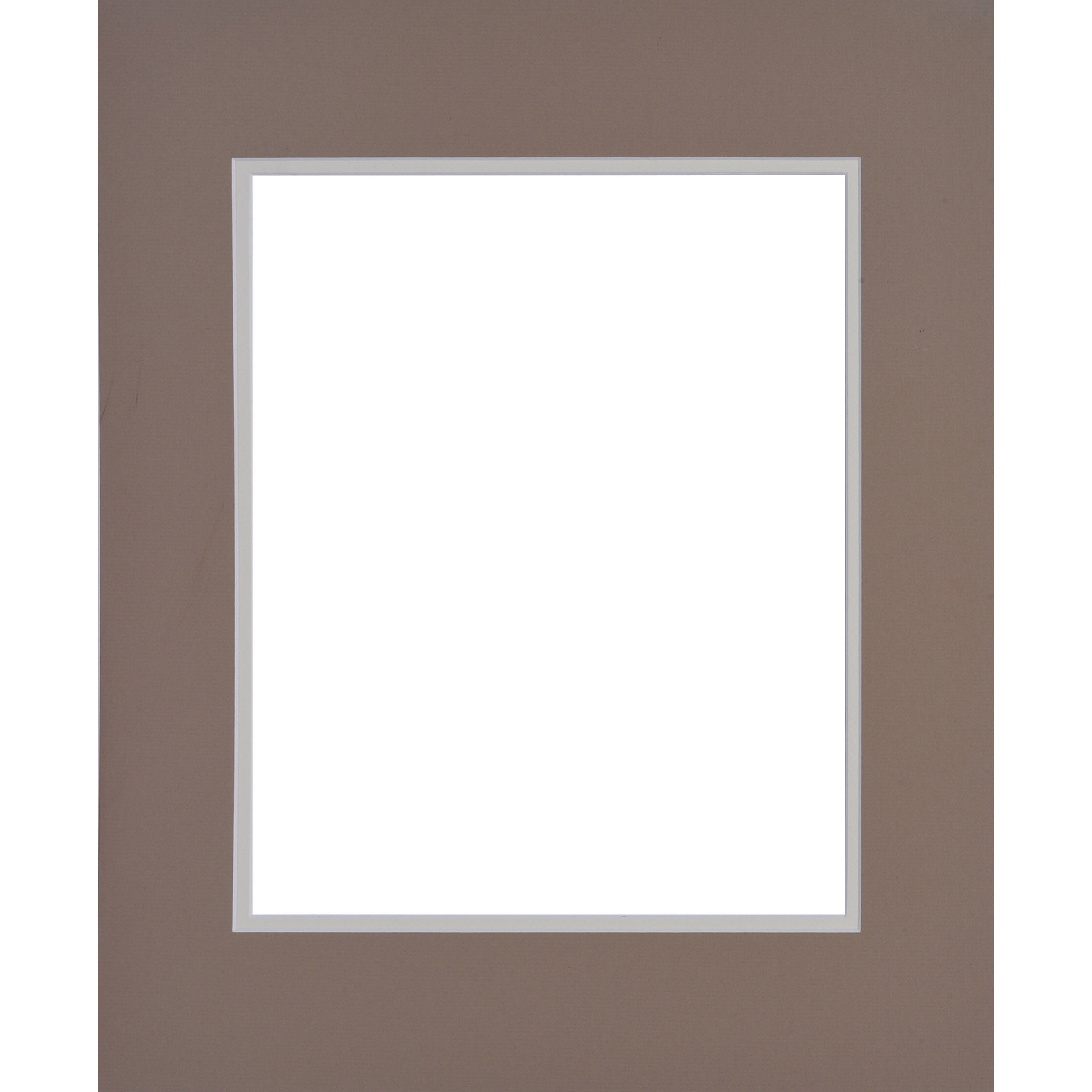 16" x 20" Tan & Ivory Double Mat with 11" x 14" Opening by Studio Decor ...