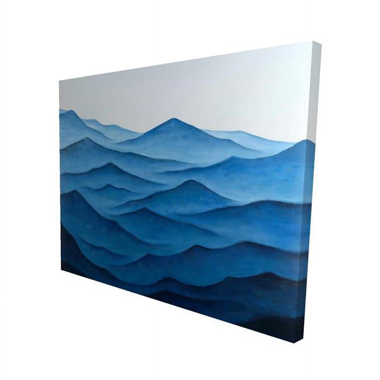 16 x 20 in. Dark Calm Ocean Waves-Print on Canvas - Walmart.com