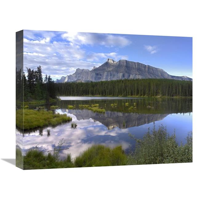 16 x 20 in. Mount Rundle & Boreal Forest Reflected in Johnson Lake ...