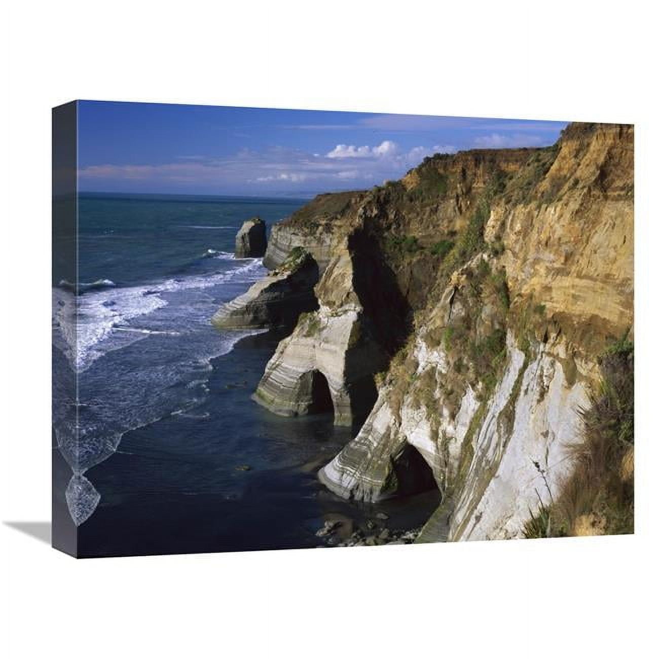 16 x 20 in. Sandstone Cliffs Near the Whitecliffs Walkway, Tongaporutu ...