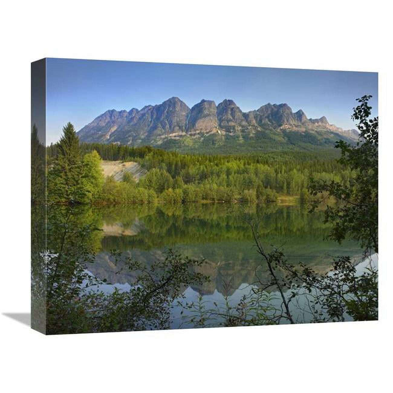 16 x 20 in. Yellowhead Mountain & Yellowhead Lake with Boreal Forest ...