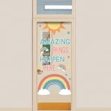 16" x 24 1/2" Amazing Things Happen Here Cardstock Classroom Door ...