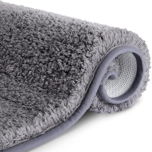 Bathroom Rugs Mat,Soft Plush Shaggy Microfiber Bath Rug,Non Slip Bath ...