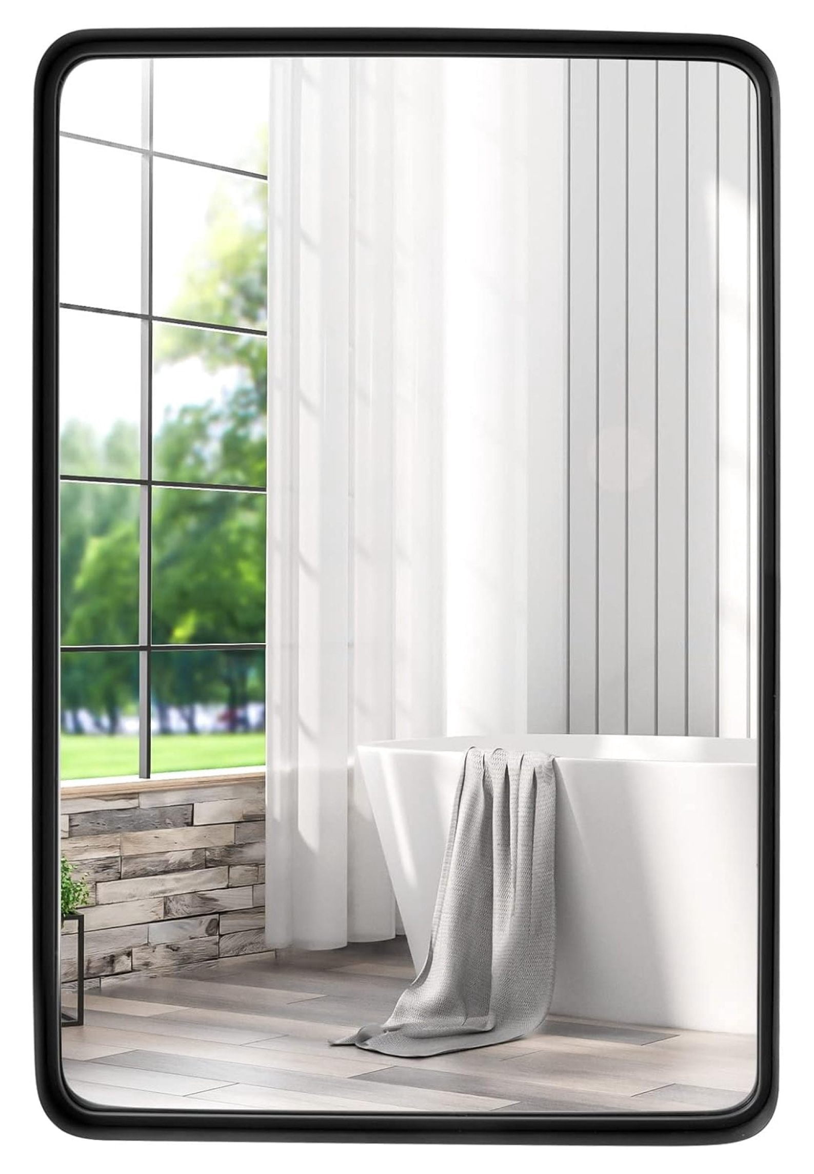 16 x 24 Inch Bathroom Mirror, Rectangle Decorative Wall Mounted ...