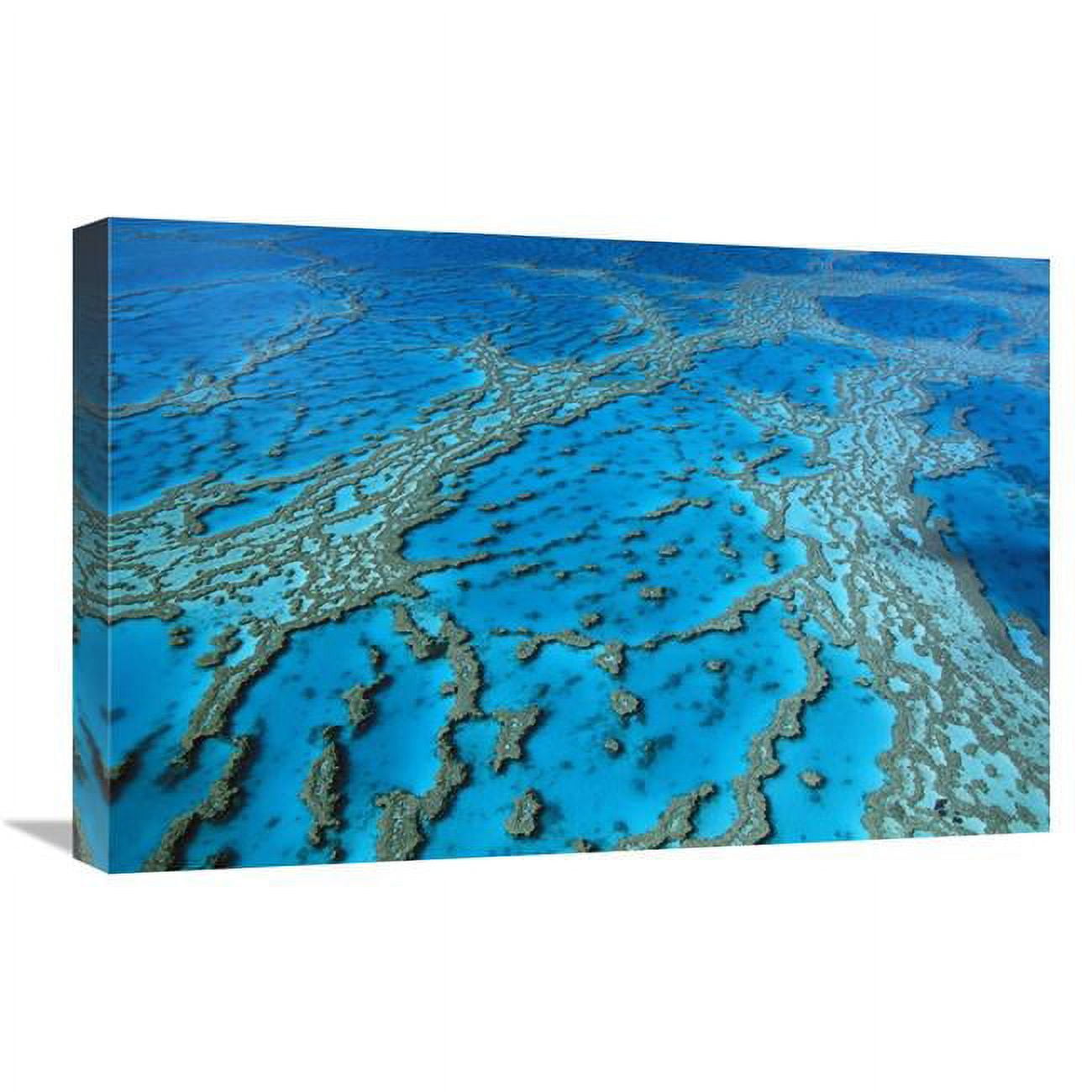 16 x 24 in. Aerial View of Coral Formations in Hardy Reef, Great ...