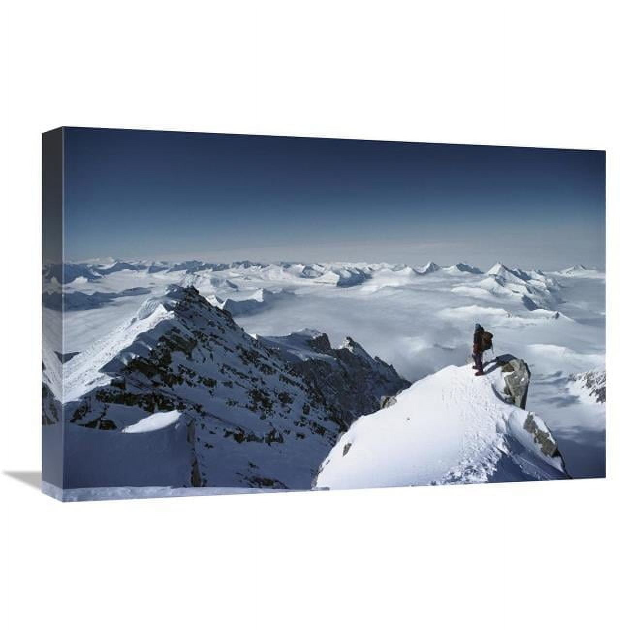 16 x 24 in. Climber on the Summit of Mt Shinn, Ellsworth Mountains ...