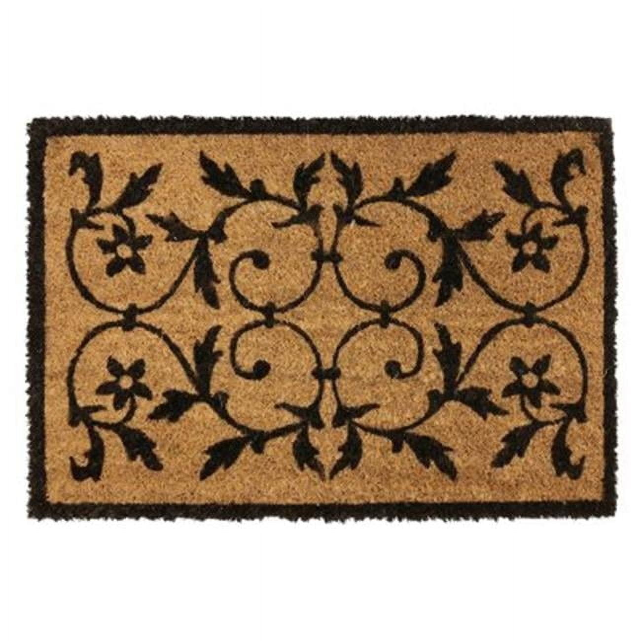 16 x 24 in. Collins Scroll Super Scraper Door Mat - Tan & Black ...