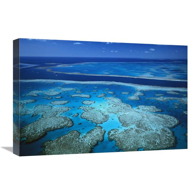 16 x 24 in. Deep Channel Separating Hardy Reef From Hook Reef, Great ...