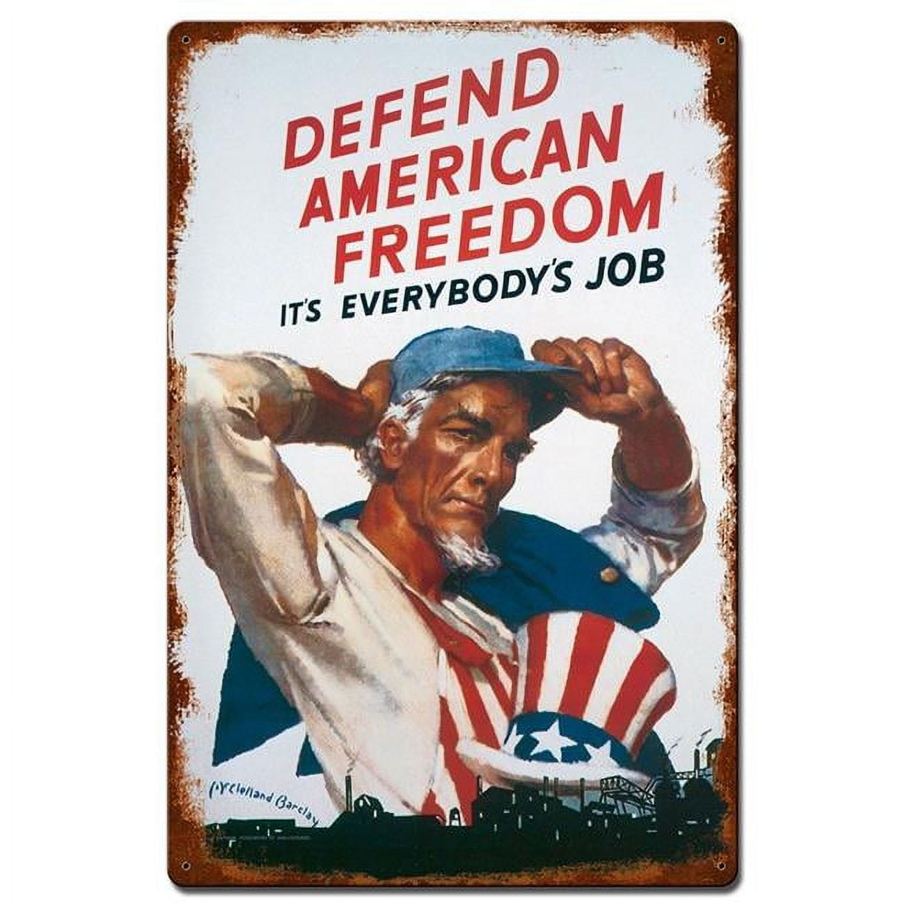 16 x 24 in. Defend American Freedom Vintage Sign - Walmart.com
