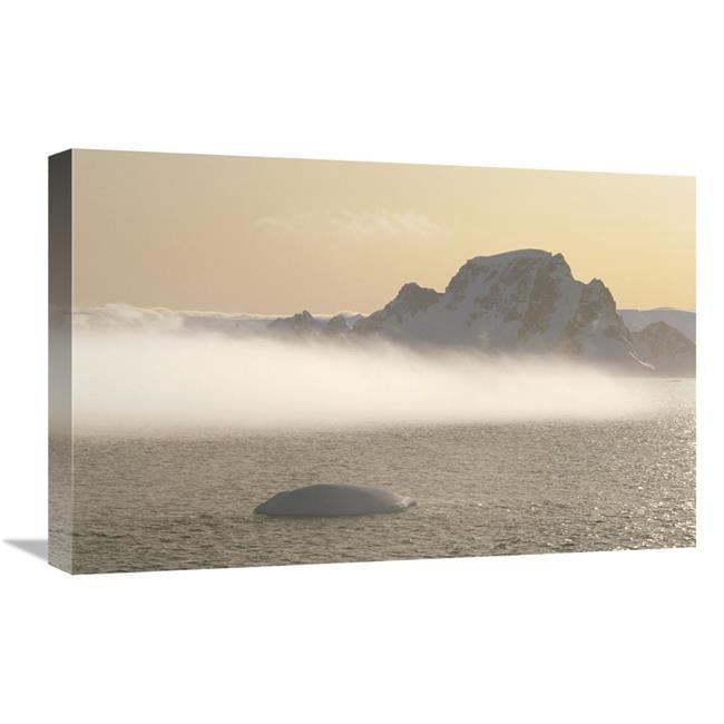 16 x 24 in. Fog Bank Hugging Foot of Icy Mountains, Gerlache Strait ...