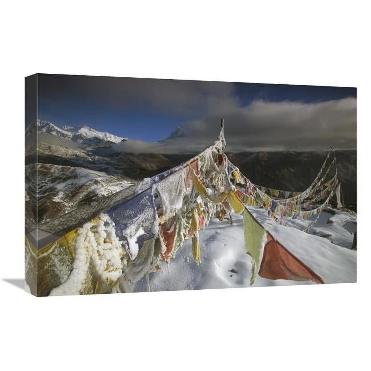 16 x 24 in. Iced Up Prayer Flags, Dzong Ri, Sikkim Himalaya, India Art ...
