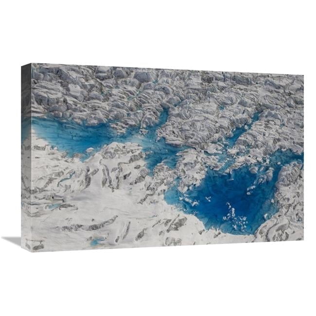 16 x 24 in. Meltwater Lakes on Hubbard Glacier, Wrangell-St. Elias ...
