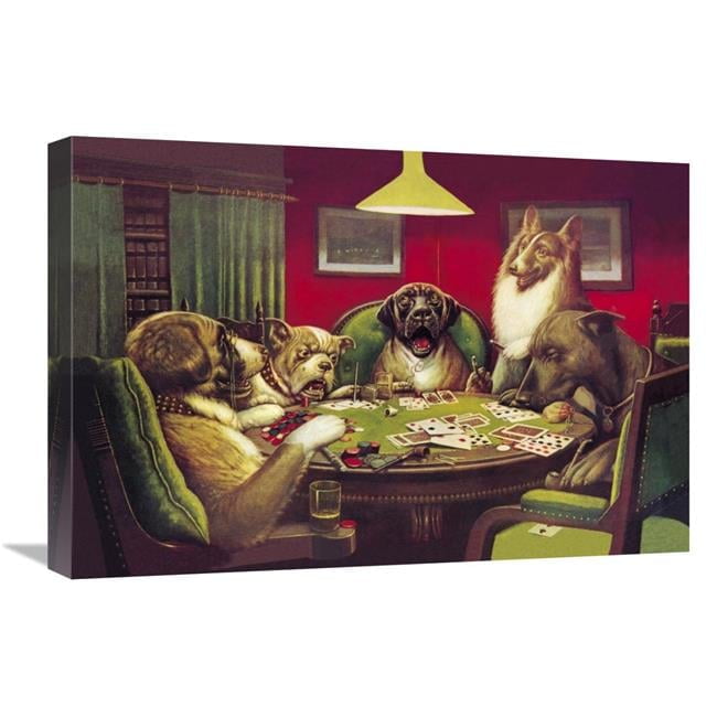 16 x 24 in. Poker Dogs- Stun, Shock & the Win, 1903 Art Print - C.M ...