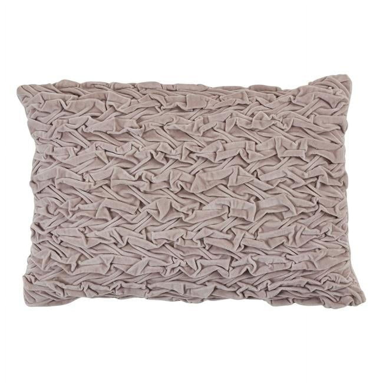 16 x 24 in. Smocked Velvet Throw Pillow Cover, Grey - Walmart.com