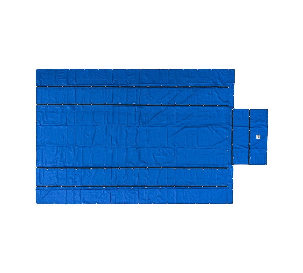 16' x 27' Flatbed Tarps Heavy Duty 18oz Steel Tarp with Flap - Blue ...