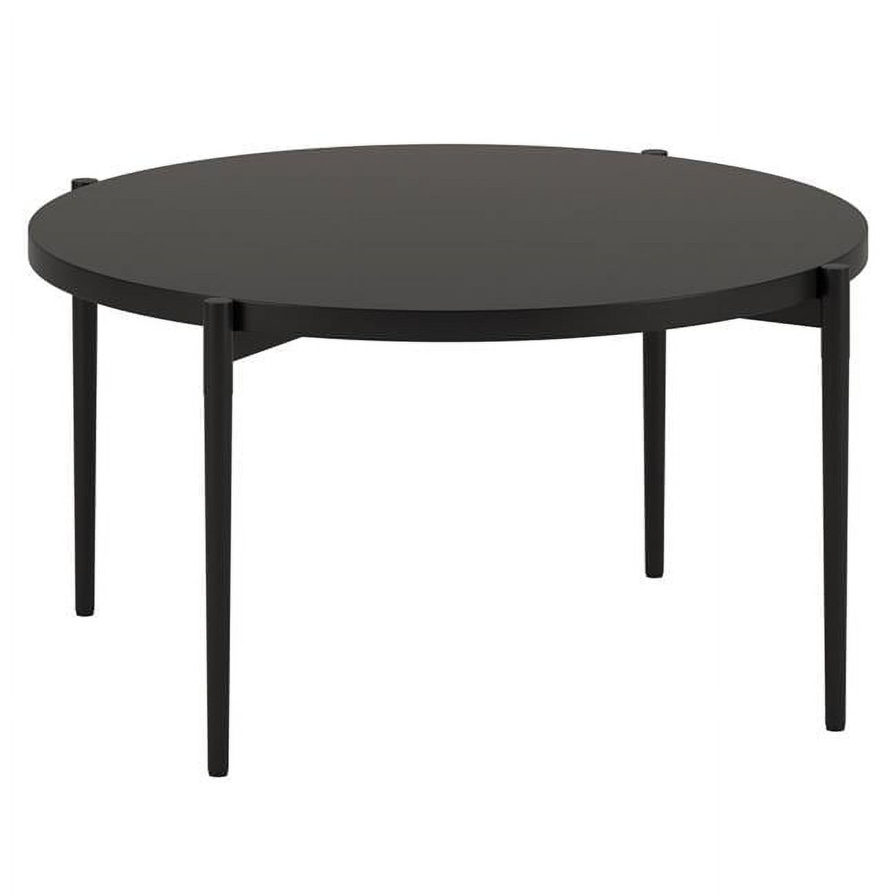 16 x 32 x 32 in. Black Steel Round Coffee Table - Walmart.com