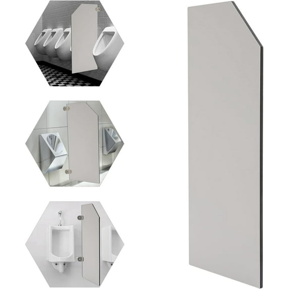 16 x 35 inch Urinal Screen Toilet Partition, Wall-Mounted Men Urinal ...