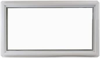 16" x 36" Transom Window Double Pane White Vinyl Tempered Low-E Glass ...