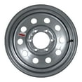 16" x 6" - 6 Lug Silver Mod Solid Steel Trailer Wheel Rim - 6 x 5.5 ...