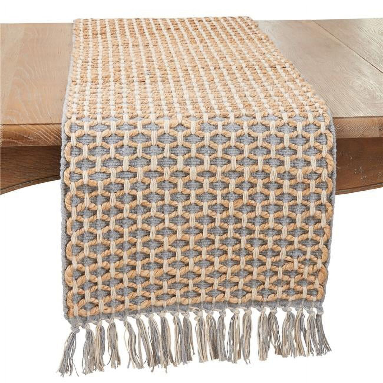 16 x 72 in. Natural Jute Rope Oblong Table Runner, Grey - Walmart.com