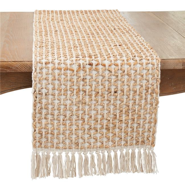 16 x 72 in. Natural Jute Rope Oblong Table Runner, Ivory - Walmart.com