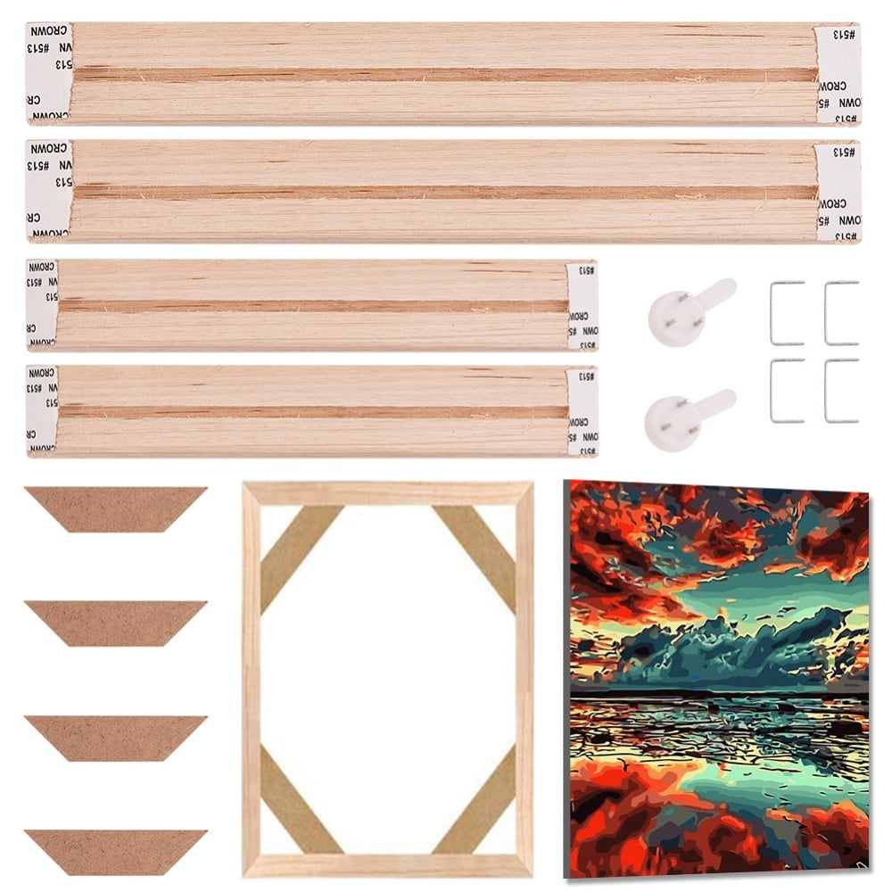 16 x 8 Solid Canvas Stretcher Frames Premium Pine Wood Strips Bar Set ...