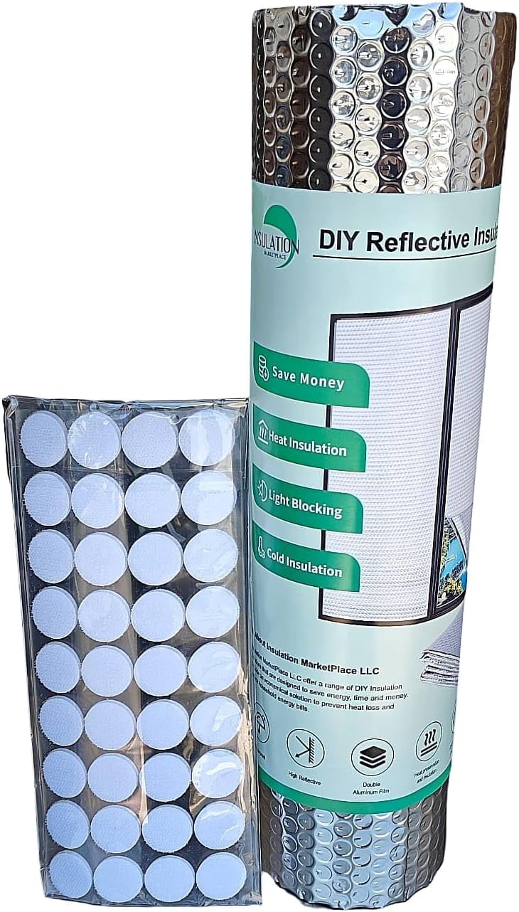 16" x10ft Bubble Double Reflective Insulation Roll, Thermal Shield, RV ...