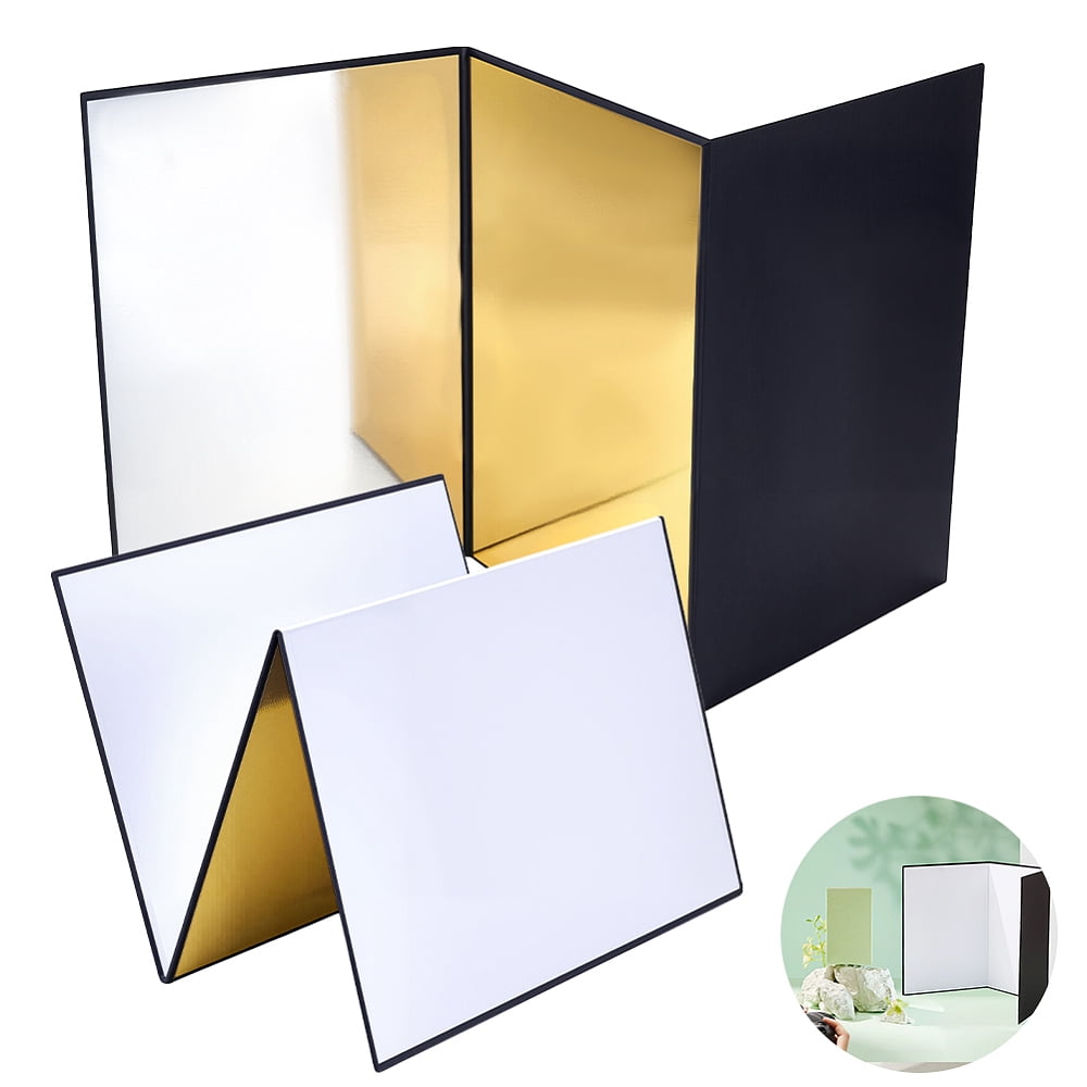 16"x11" Light Reflector 3 in 1 Photography Reflector Cardboard Folding ...