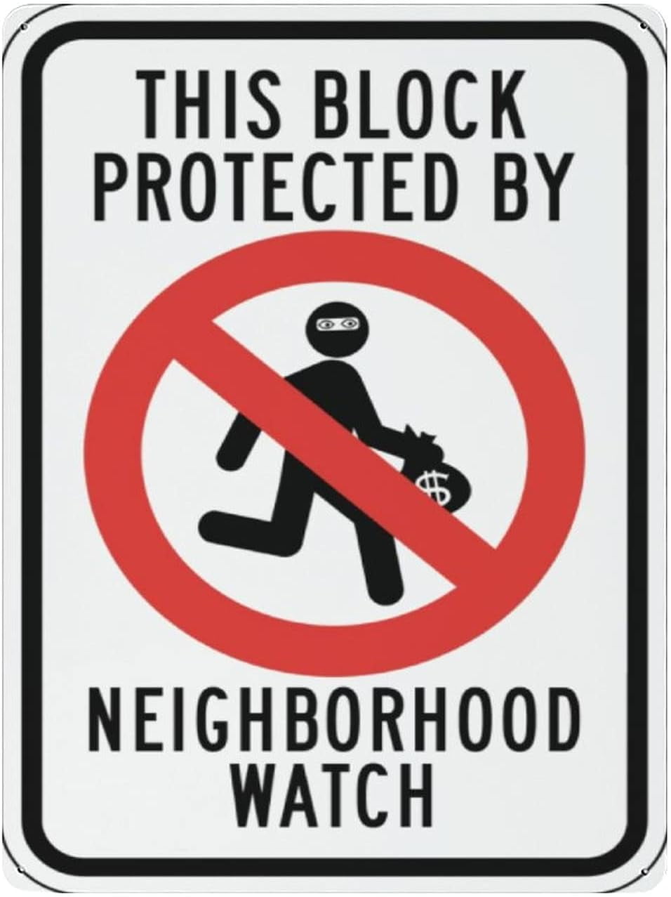 16"x12" This Block Protected by Neighborhood Watch Personalized Metal ...