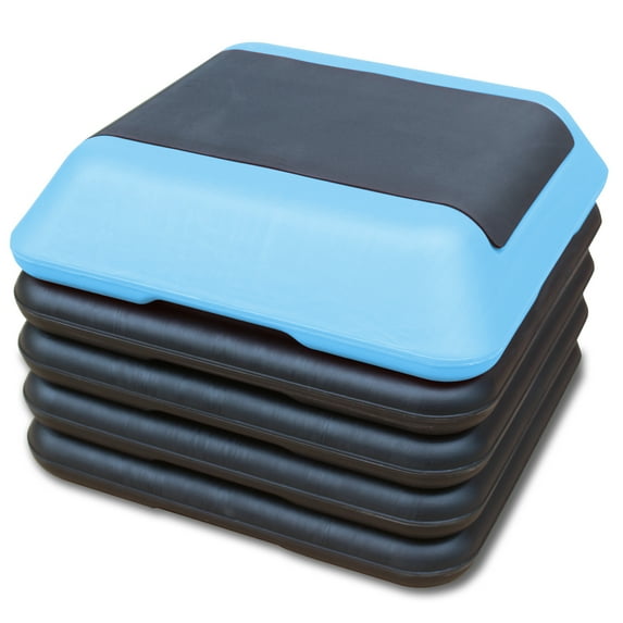 16"x16" Adjustable High Step Aerobic Platform With 4 Risers, Height ...