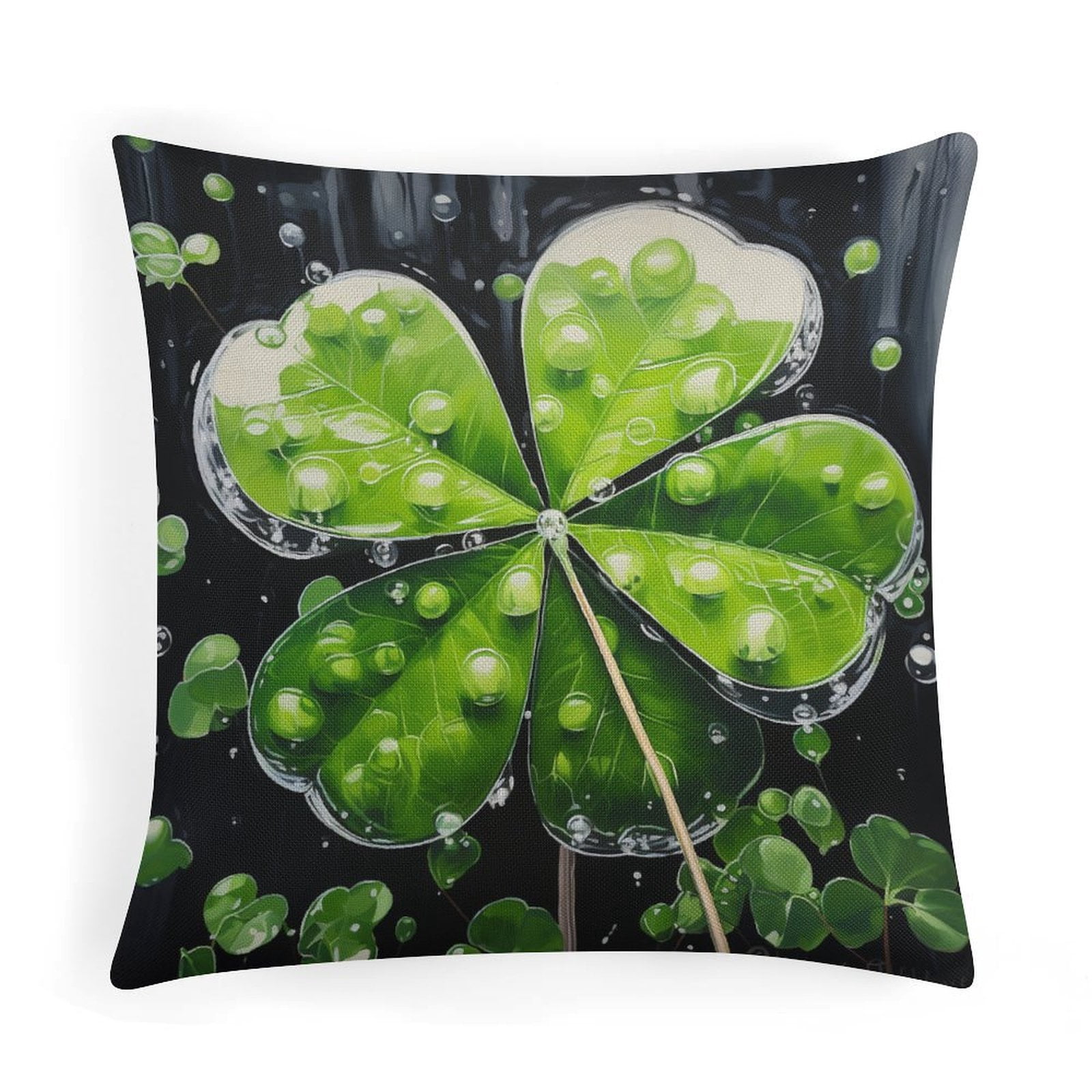 16"x16" Cushion Case Shamrock Lucky St Patricks Day Decorative Throw ...