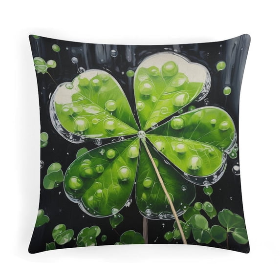 16"x16" Cushion Case Shamrock Lucky St Patricks Day Decorative Throw ...