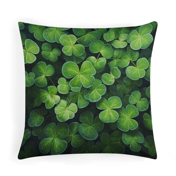 16"x16" Pillow Protector Lucky Charm Shamrock Happy St Patrick's Day ...