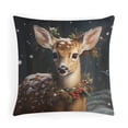 16"x16" Pillowcase Christmas Fawn Deer Printed Pillow Cover Winter ...