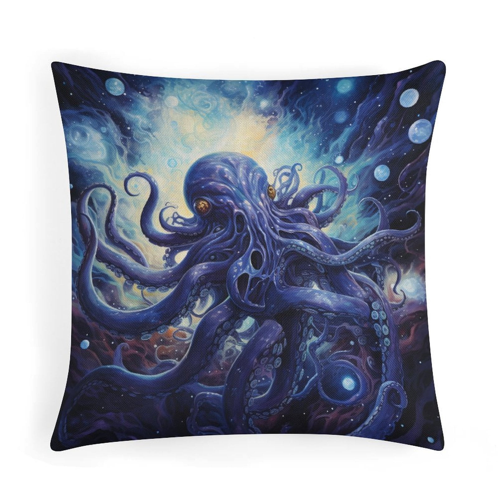 16"x16" Pillowcases Octopus Tentacles Galaxy Blue Moon Rays Decorative ...