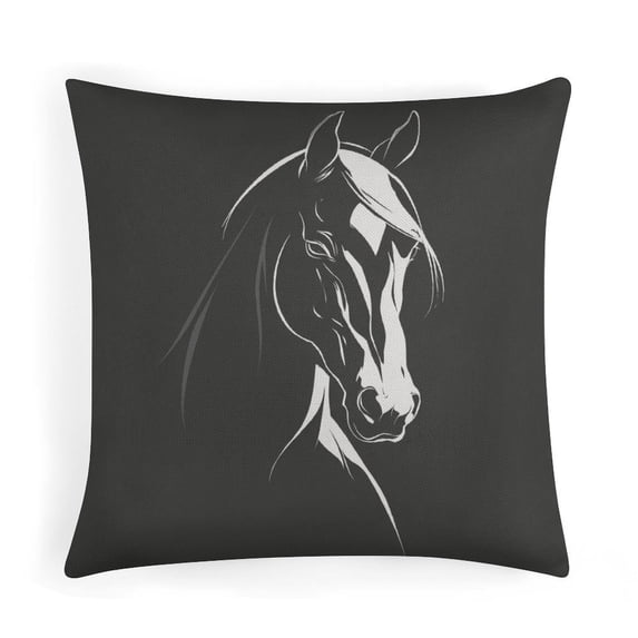 16"x16" Pillows Cover Horse Head Farmhouse Decorative Throw Pillow ...