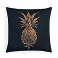 16"x16" Pillows Rose Gold Pineapple on Navy Blue Pillowcase Farm ...