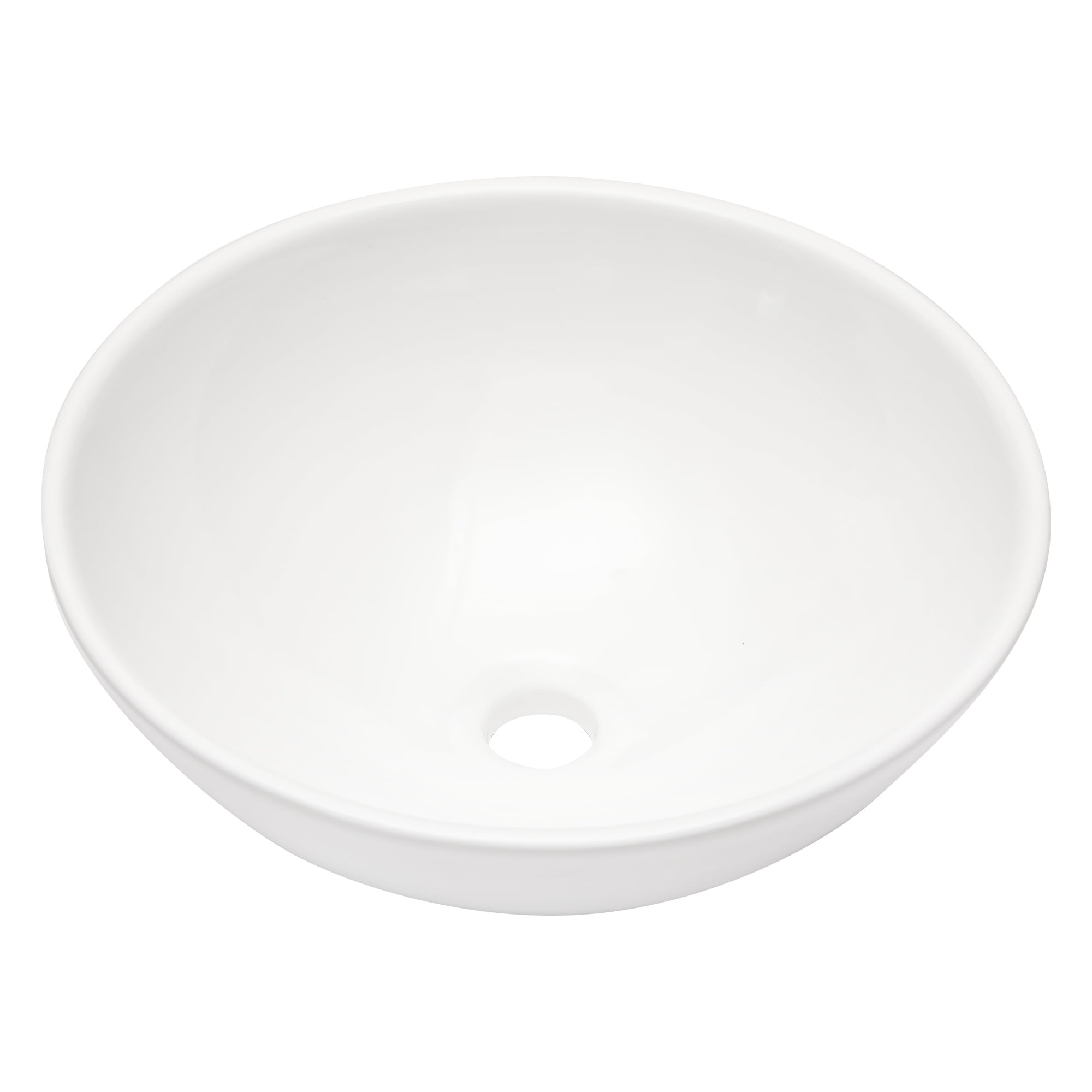 16"x16" White Ceramic Round Vessel Bathroom Sink - Walmart.com