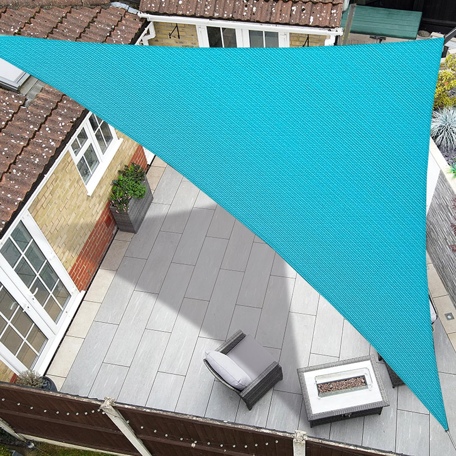 16'x16'x16' Sun Shade Sail Triangle Outdoor UV Block Canopy Sunshade ...