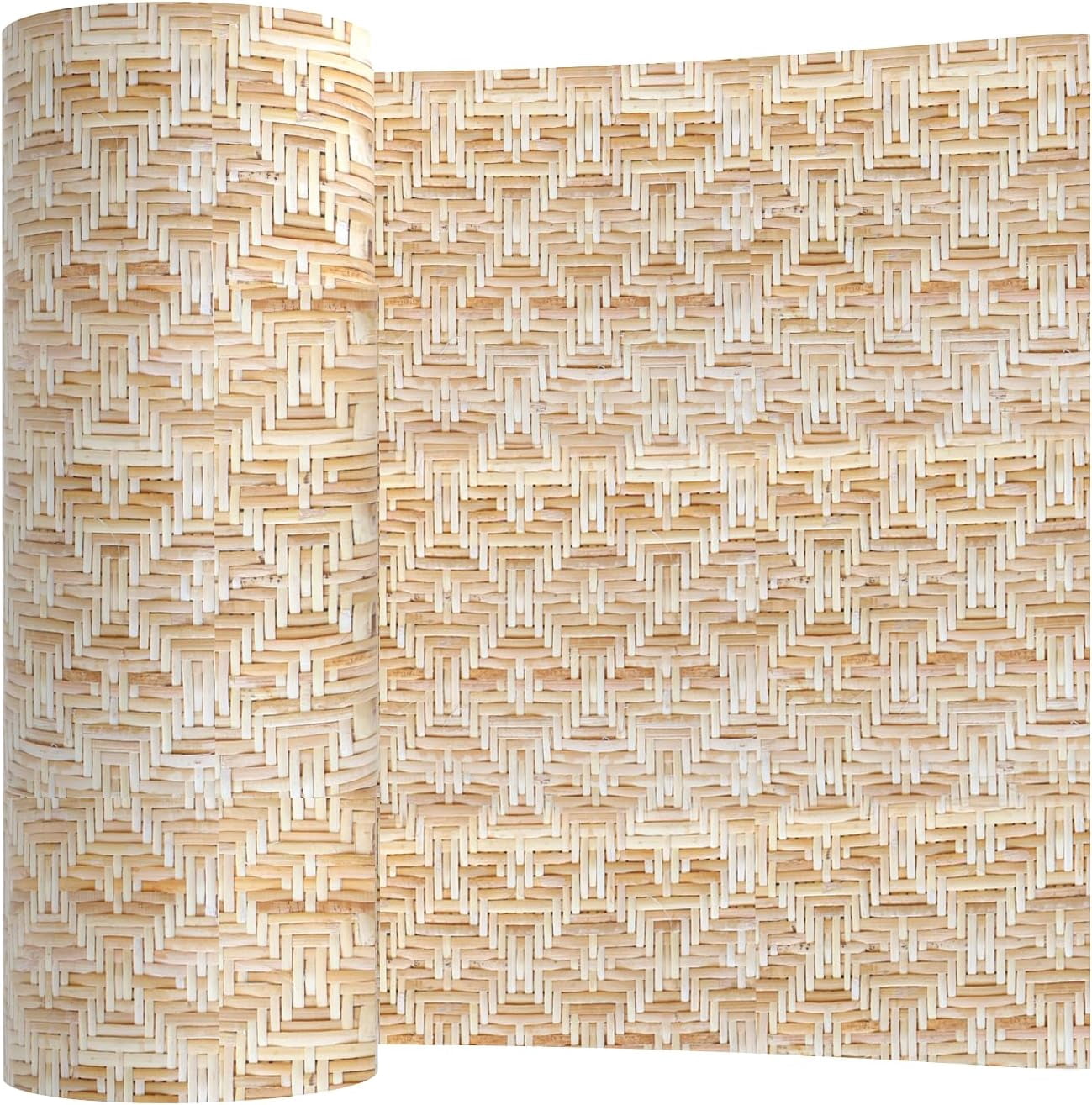 16" x9.8FT Natural Rattan Cane Webbing, Woven Open Mesh Cane Net Roll ...